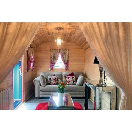 Roulotte en bois Cathy 240x500 cm avec double vitrage isolant