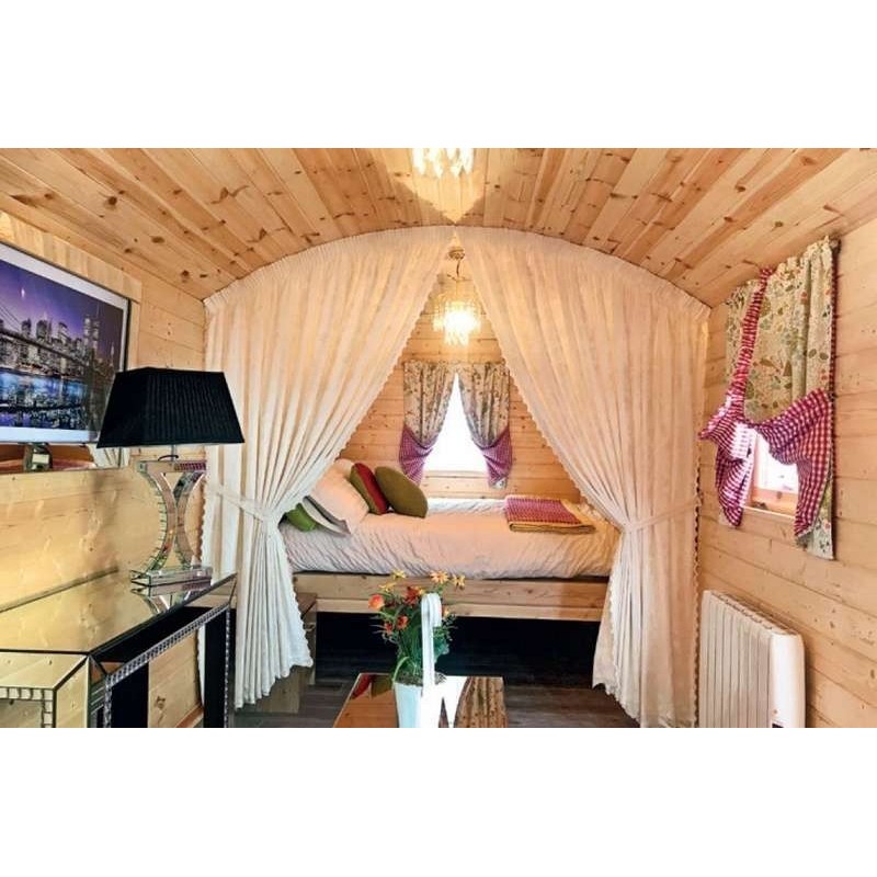 Roulotte en bois Cathy 240x500 cm avec double vitrage isolant