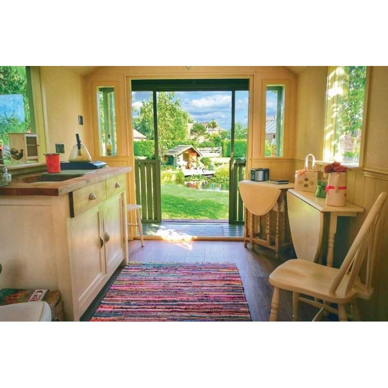 Roulotte en bois Cathy 240x500 cm avec double vitrage isolant